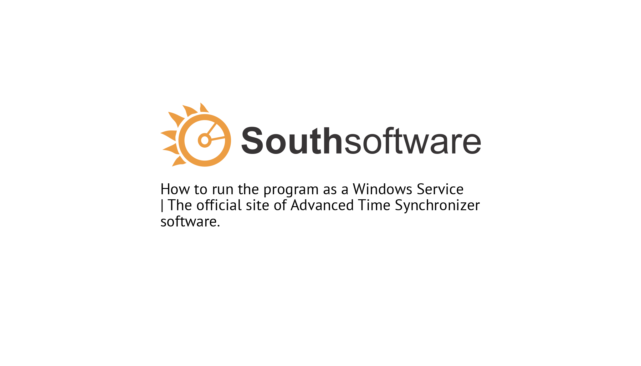 How to run the program as a Windows Service | The official site of ...